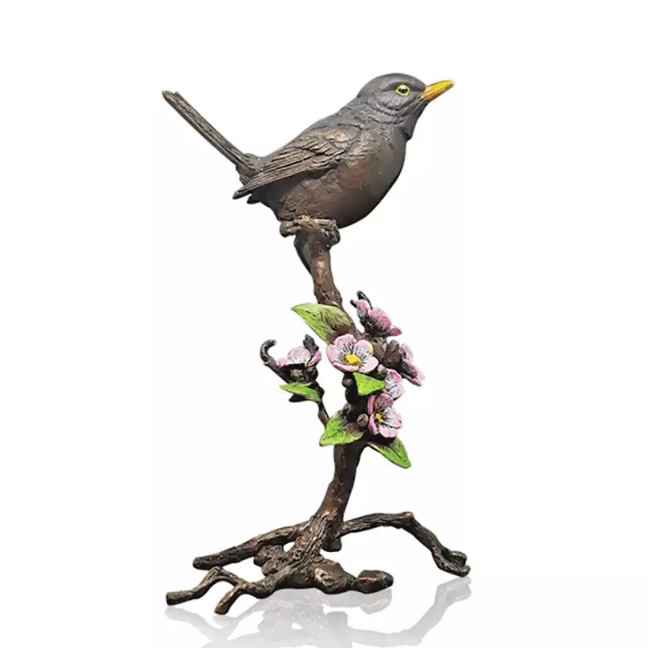 Richard Cooper Studio Bronze Limited Edition Blackbird With Blossom ...